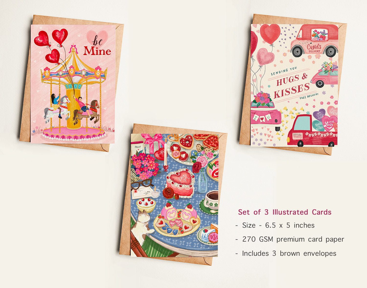 Greeting Cards | All Things Love | Set of 3 – The Deco Story